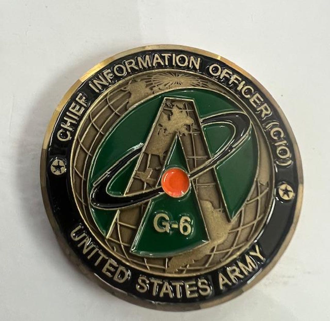 Chief Information Officer CIO US Army G-6 Signal Corps Challenge Coin ...