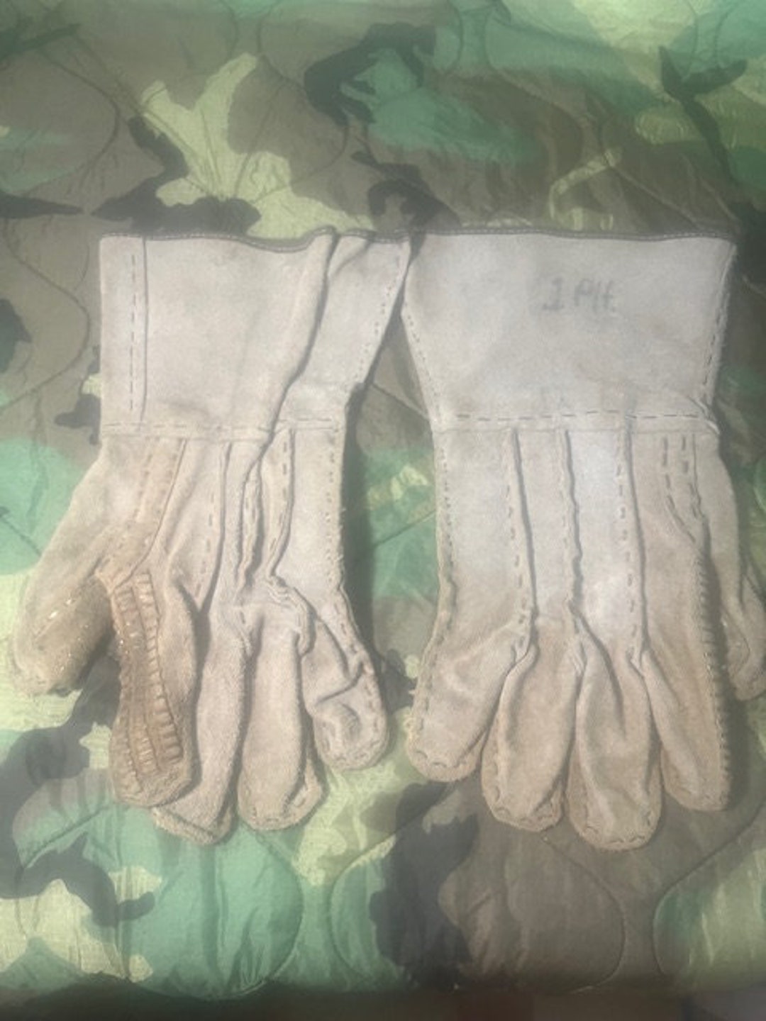 Military USGI Leather Concertina Razor Barbed Wire Employment Gloves ...