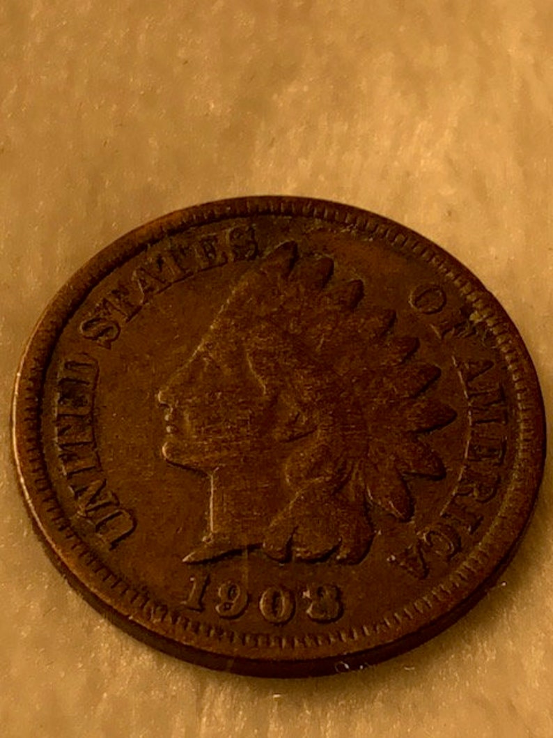 1908 Indian Head Penny one Cent vintage Collectable Coin US. | Etsy