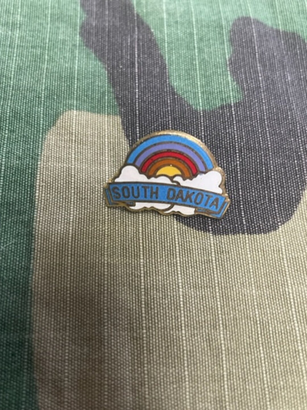 South Dakota Rainbow State Backpack Hat Pin - Etsy