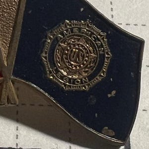 American Flag & American Legion Flag Enamel Backpack Pin - Jacket Pin ...