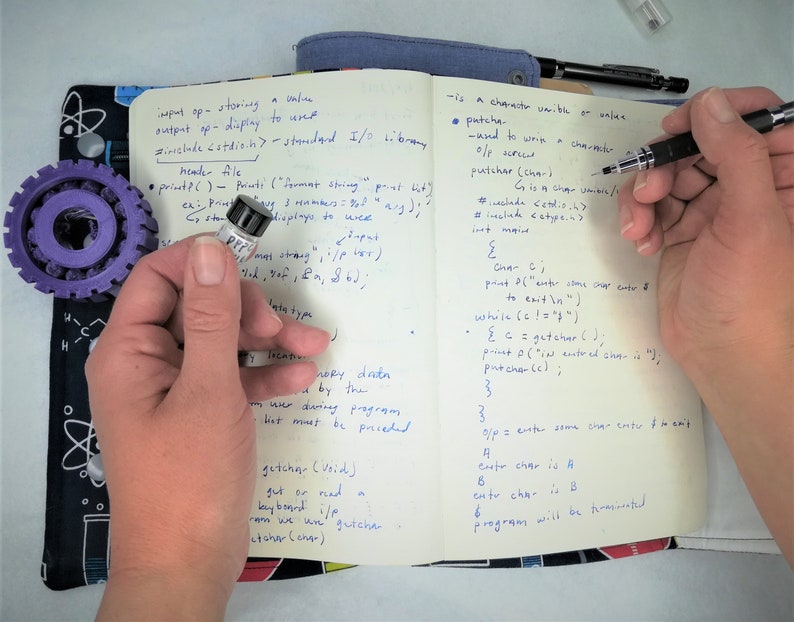 The Curie Research Notebook Cover PDF Pattern Beginner Sewing - Etsy