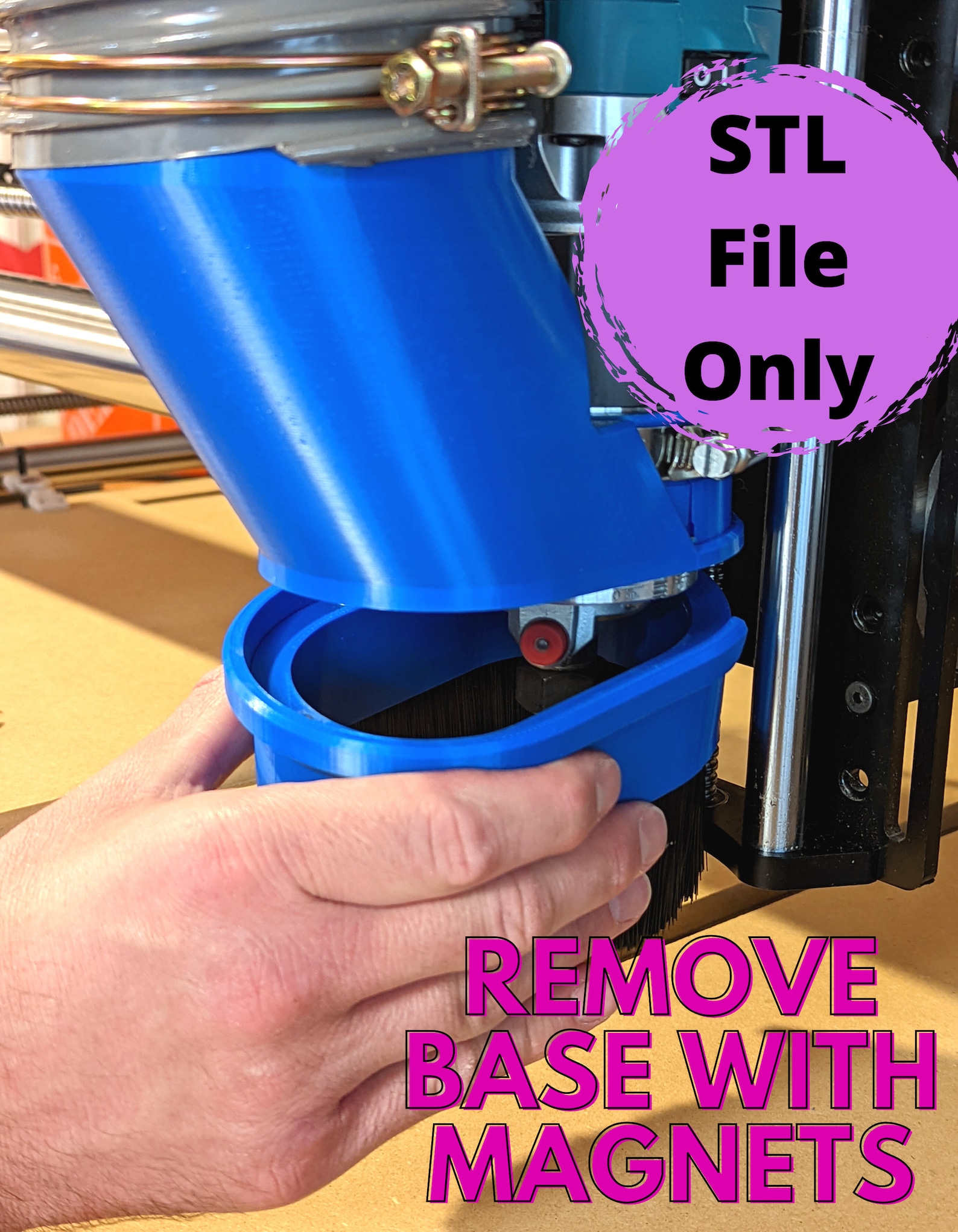 TSR Onefinity Makita CNC Router Dust Boot Digital STL File - Etsy