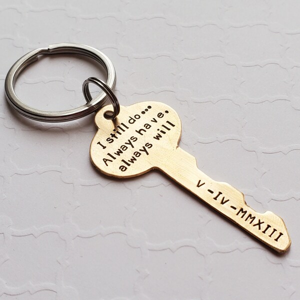 Stamped Key Chain - Etsy