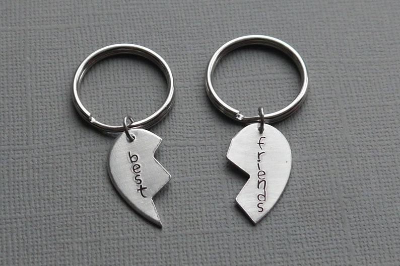 Broken Heart Best Friends Keychain Set - Etsy