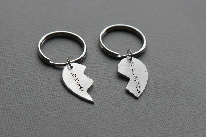 Broken Heart Best Friends Keychain Set - Etsy