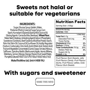 Personalised Pick & Mix Sweets Tin Can With Gum Balls Design, Any ...