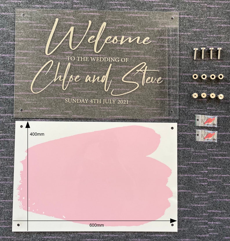 Personalised 3D Perspex Welcome to Our Wedding Sign - Etsy UK