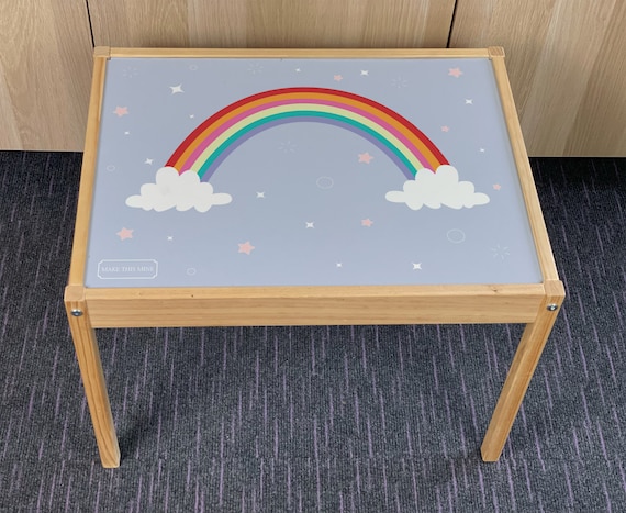 Kids Rainbow Table Top STICKER ONLY Compatible With IKEA Latt | Etsy