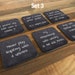 Funny Novelty Chalk Board Effect Coaster - Pack of 6 (4 Sets to Choose ...