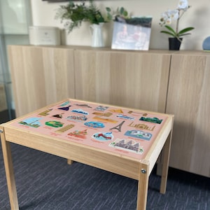 Kids World Landmarks Table Top STICKER ONLY Compatible With IKEA Latt ...