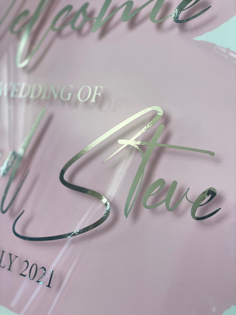 Personalised 3D Perspex Welcome to Our Wedding Sign - Etsy UK