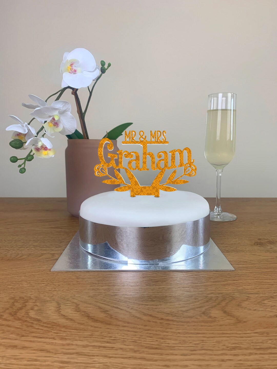 Personalised Wedding Cake Topper Custom Name Perspex Choose Your ...