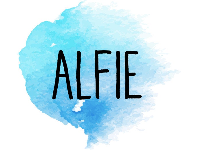 Personalised Blue Watercolour Name Bedroom Sign With Any Name - Etsy ...