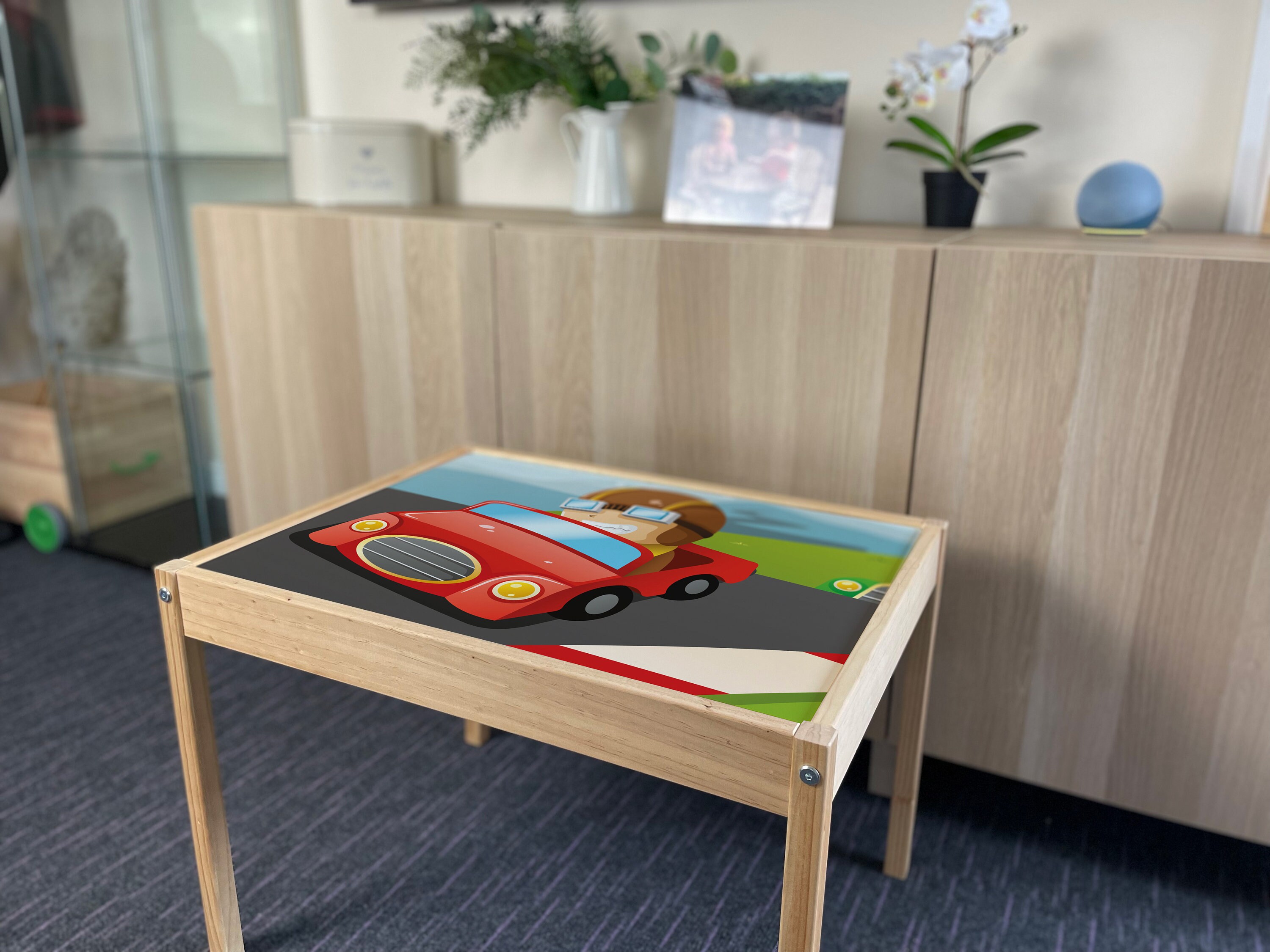 Kids Racing Car Table Top STICKER ONLY Compatible With IKEA Latt Tables ...