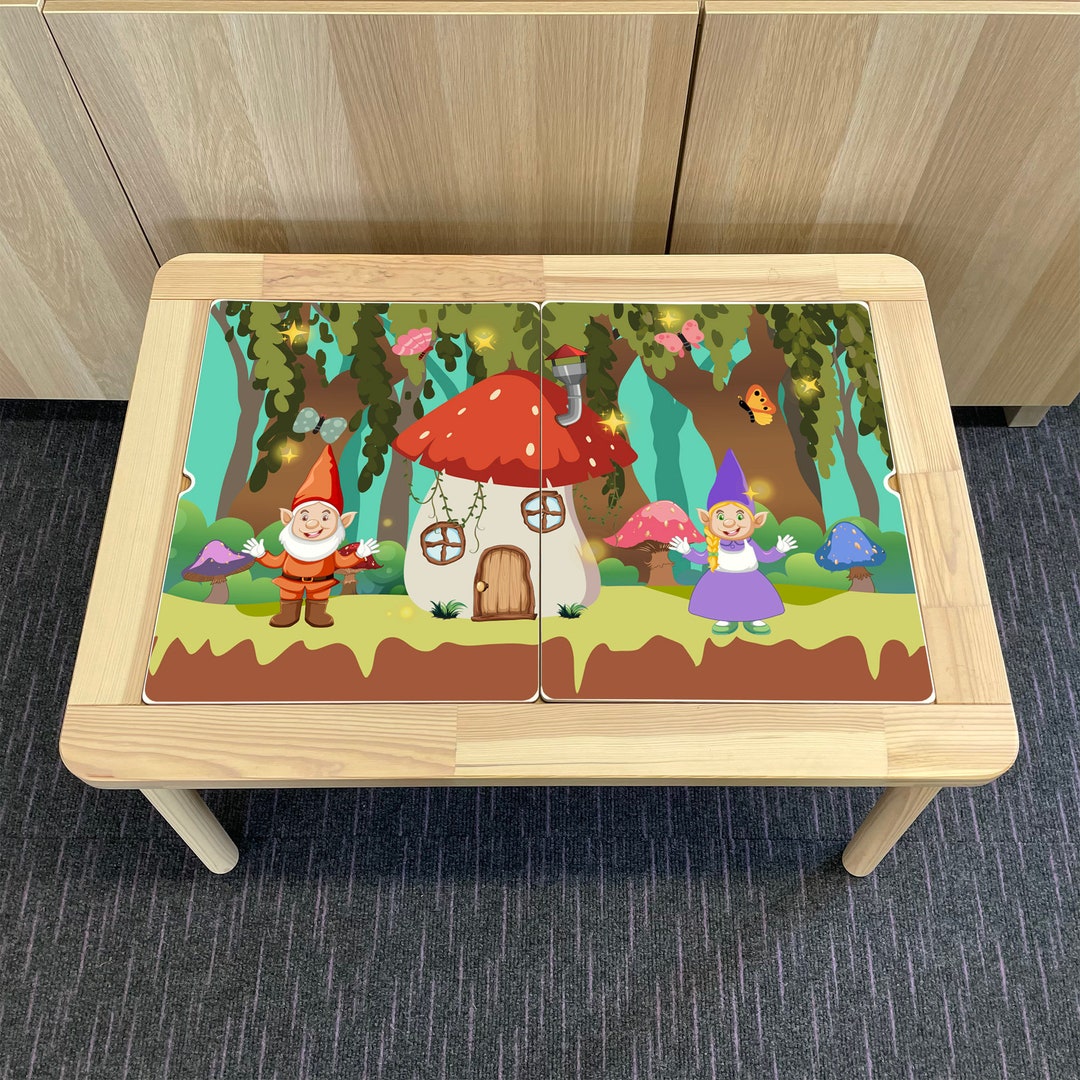 Kids Mushroom Table Top STICKER ONLY Compatible With IKEA Flisat Tables ...
