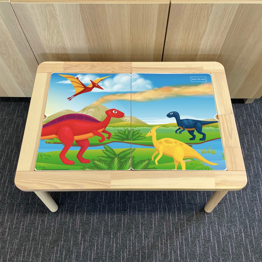 Kids Dinosaur Table Top STICKER ONLY Compatible With IKEA Flisat Tables ...