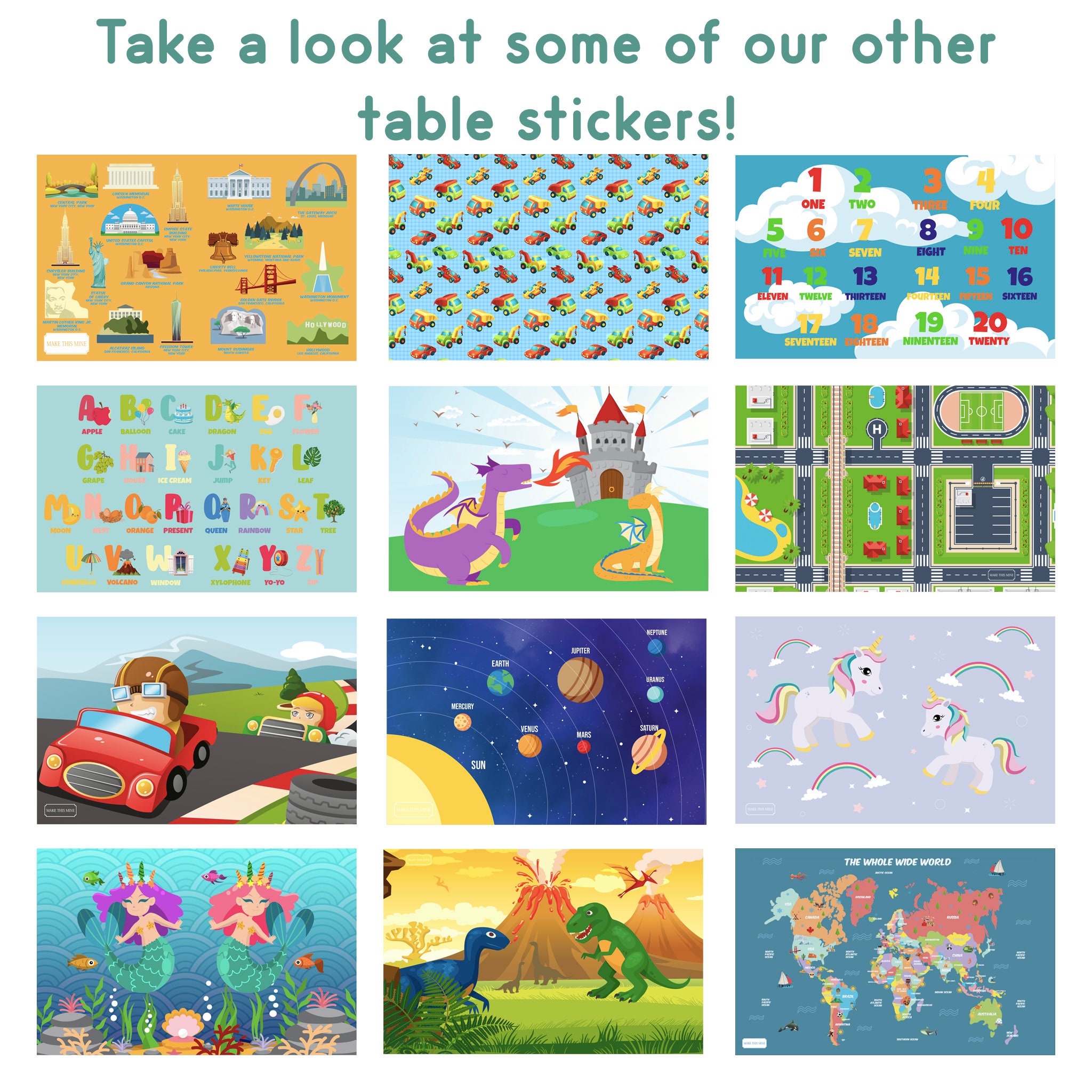 Kids City Table Top STICKER ONLY Compatible With IKEA Flisat - Etsy