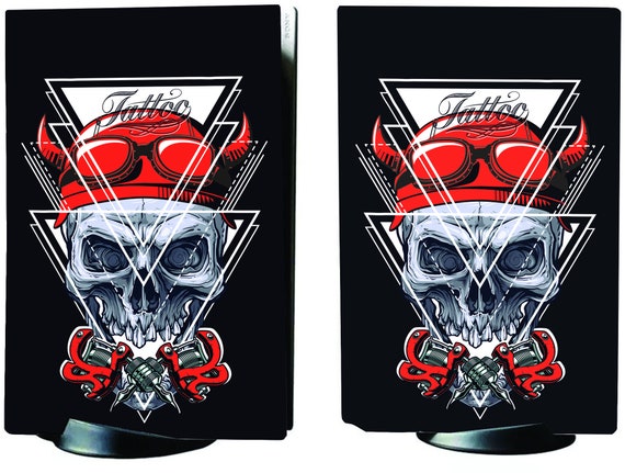 PS5 Tattoo Skull Console Vinyl Sticker - Etsy