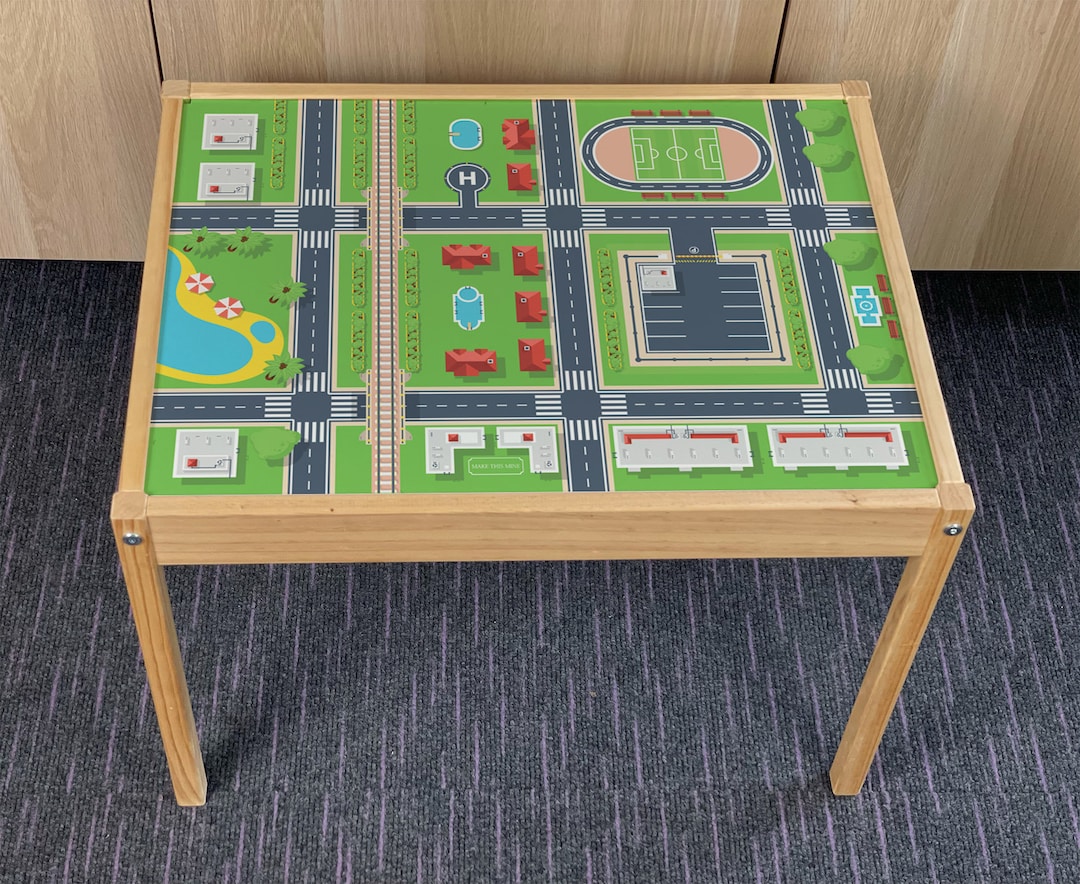 Kids City Table Top STICKER ONLY Compatible With IKEA Latt Tables ...