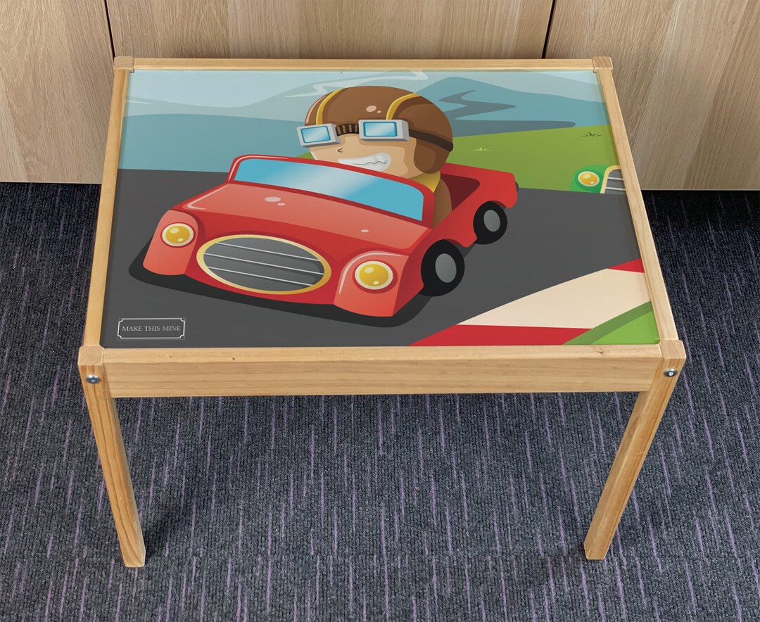 Kids Racing Car Table Top STICKER ONLY Compatible With IKEA Latt Tables ...