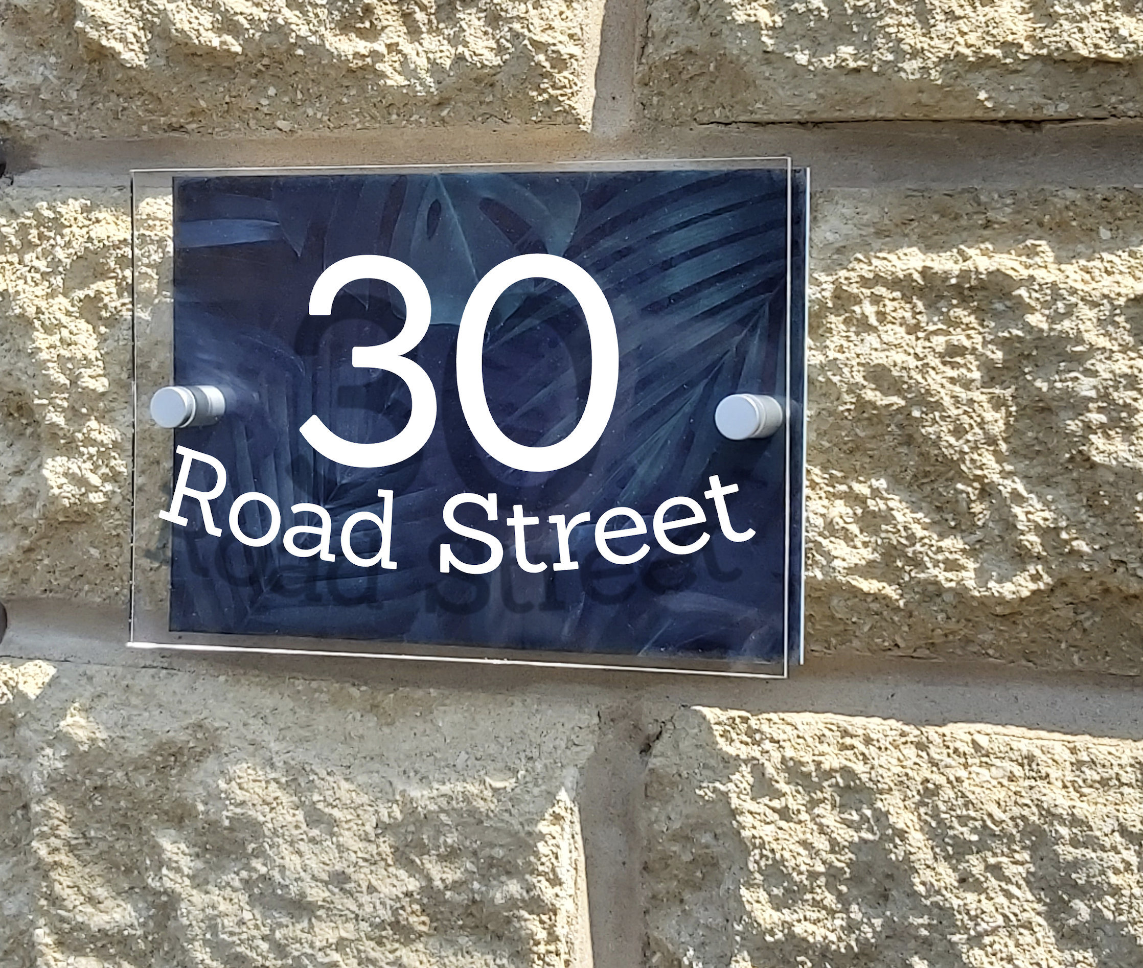 Personalised Perspex House Door Number White Up Arched Deco | Etsy