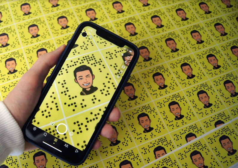 Snapchat Custom Snapcode Vinyl Sticker multiple Sizes | Etsy