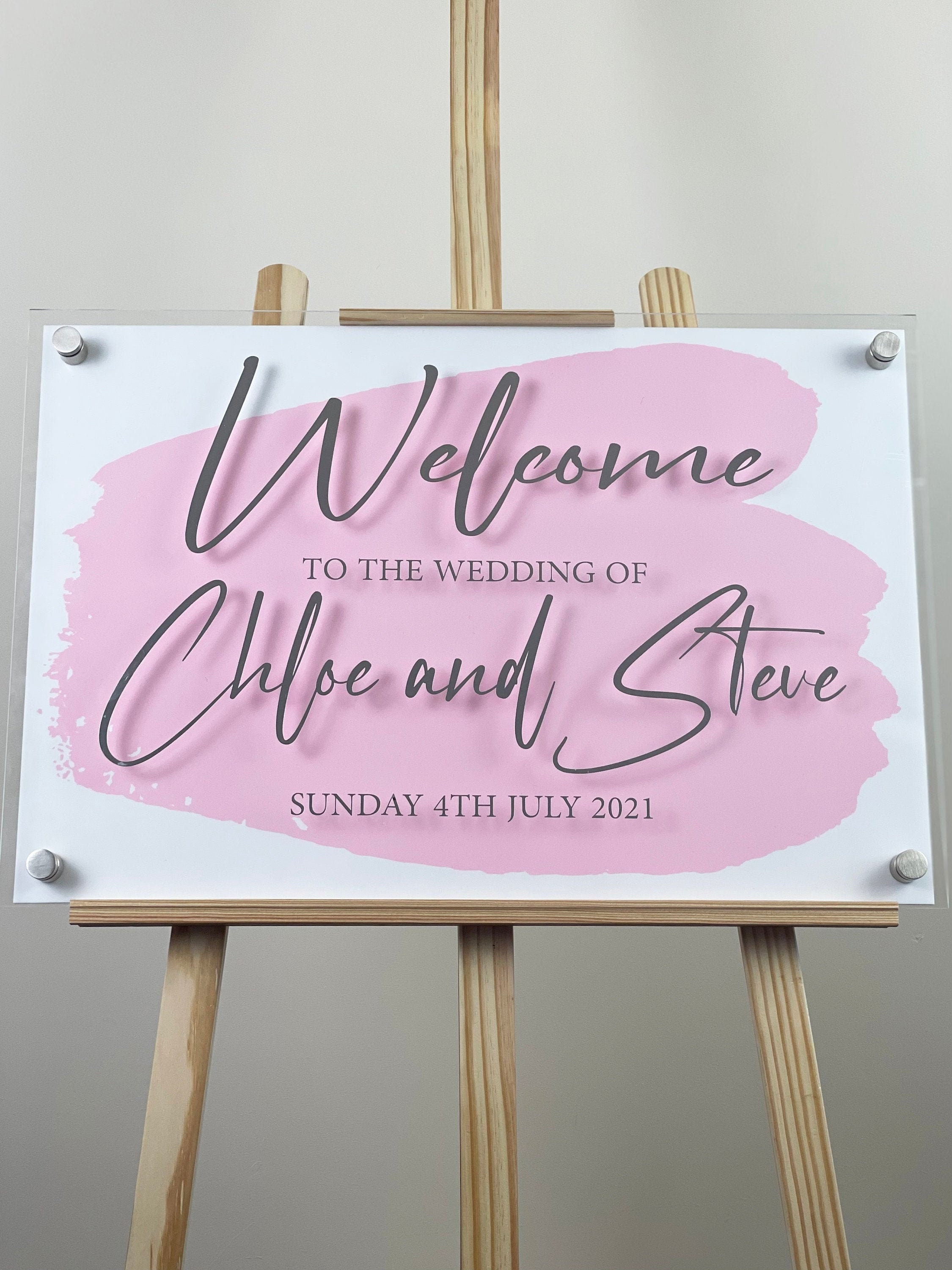Personalised 3D Perspex Welcome to Our Wedding Sign - Etsy UK