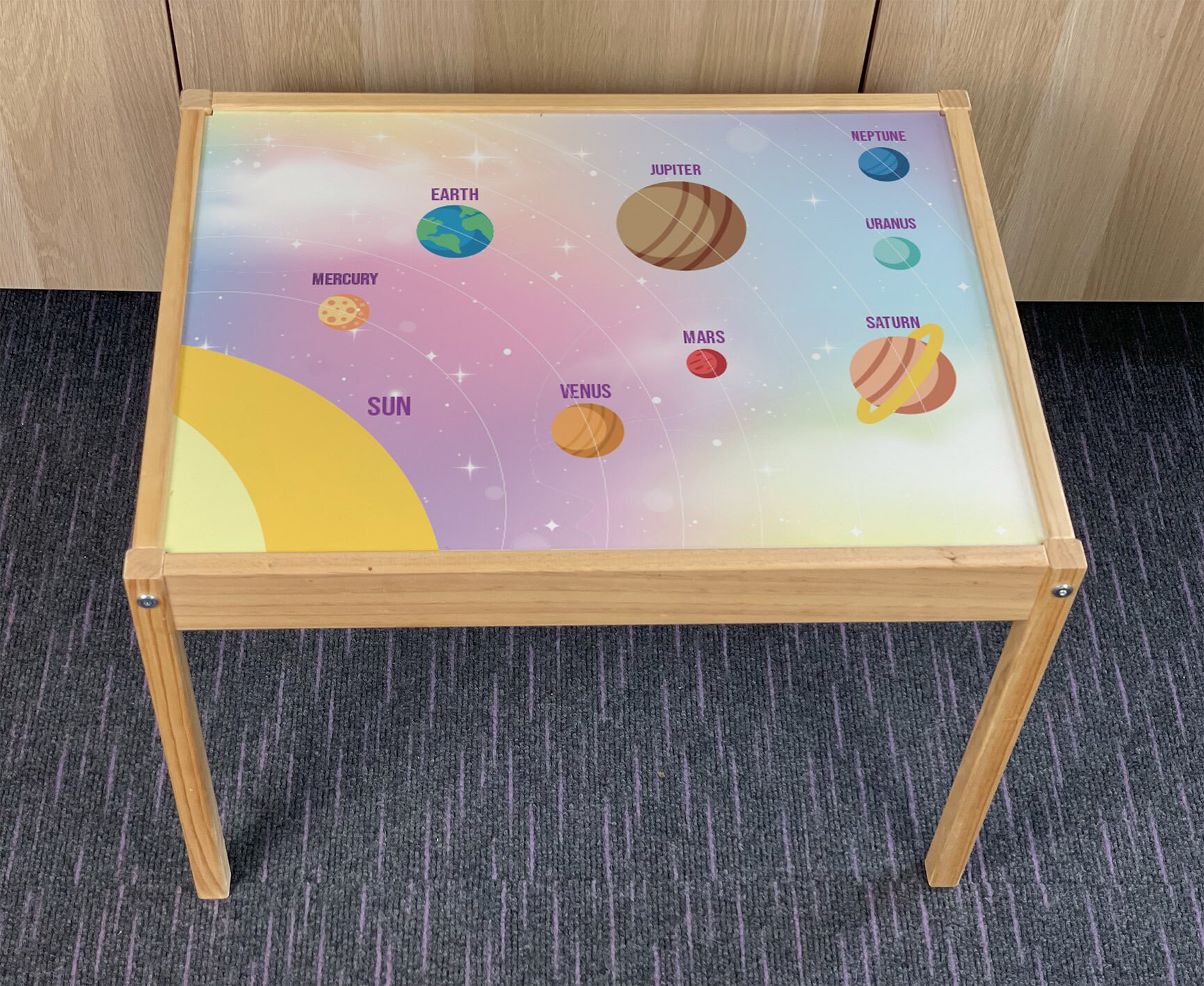 Kids Pink Planets Solar System Table Top STICKER ONLY - Etsy