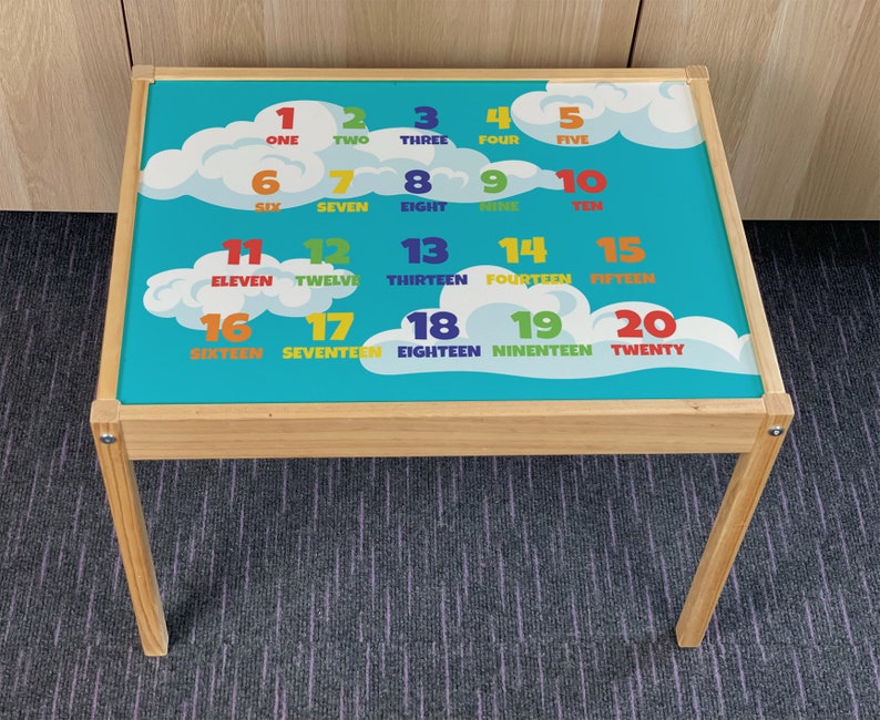 Kids Cloud Numbers Table Top STICKER ONLY Compatible With IKEA Latt ...