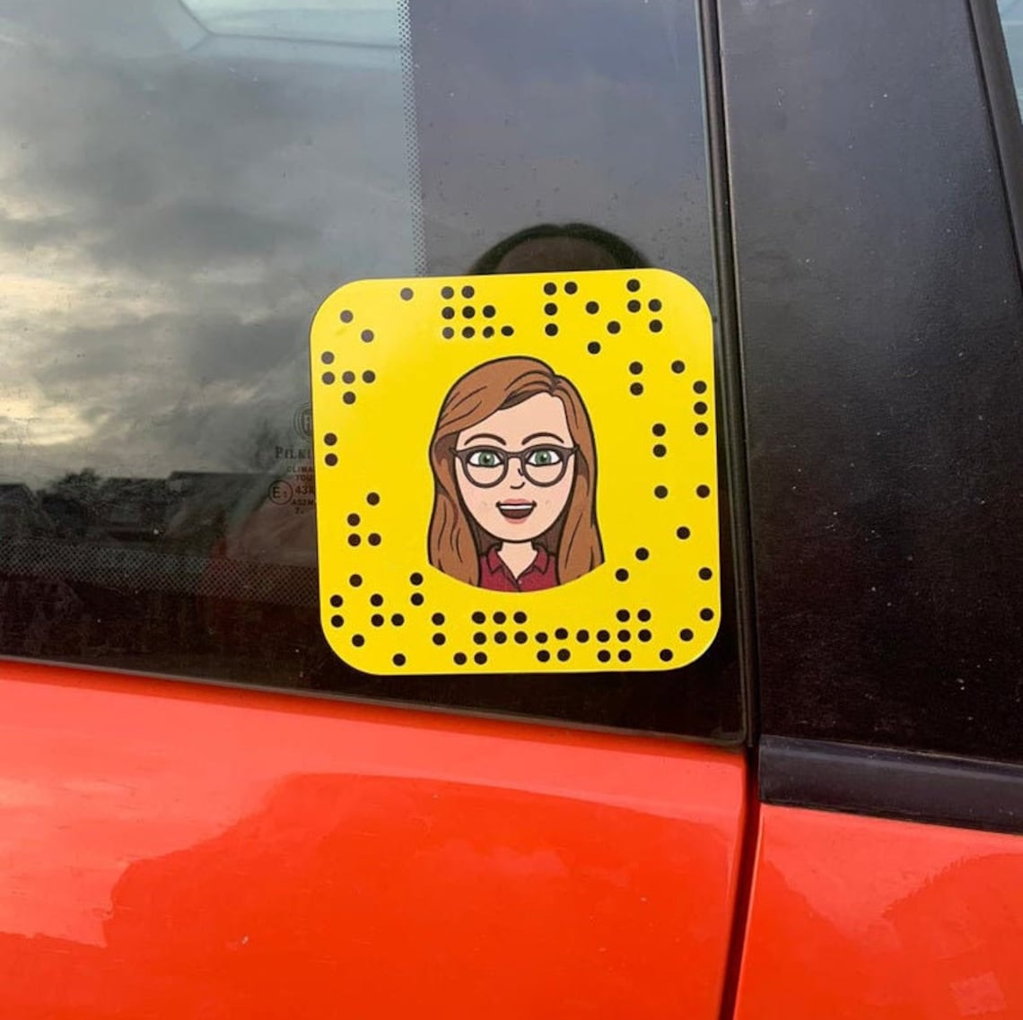 Snapchat Custom Snapcode Vinyl Sticker multiple Sizes - Etsy