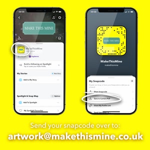 Snapchat Custom Snapcode Vinyl Sticker multiple Sizes - Etsy