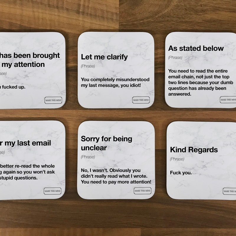 Work Coasters Sets - Etsy