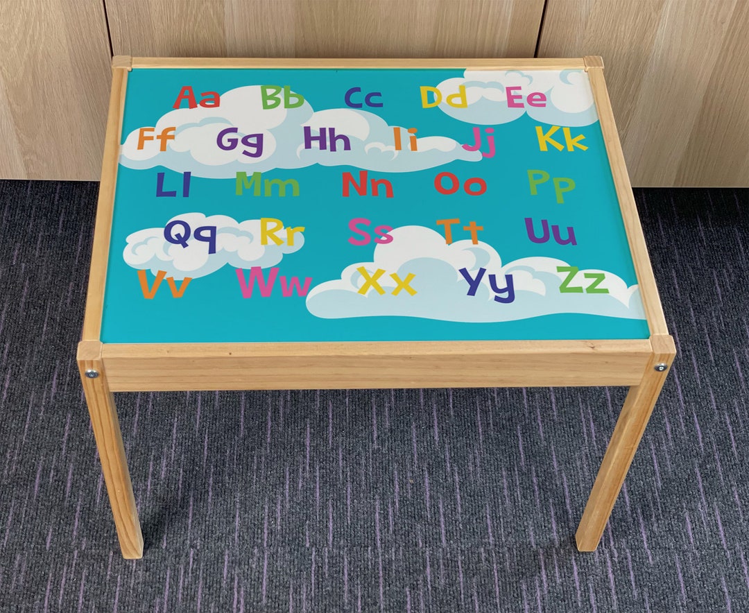Kids Cloud Alphabet Table Top STICKER ONLY Compatible With IKEA Latt ...