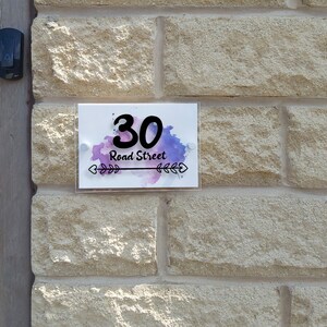 Personalised Perspex House Door Number Sign Heart Arrows Hard-wearing ...