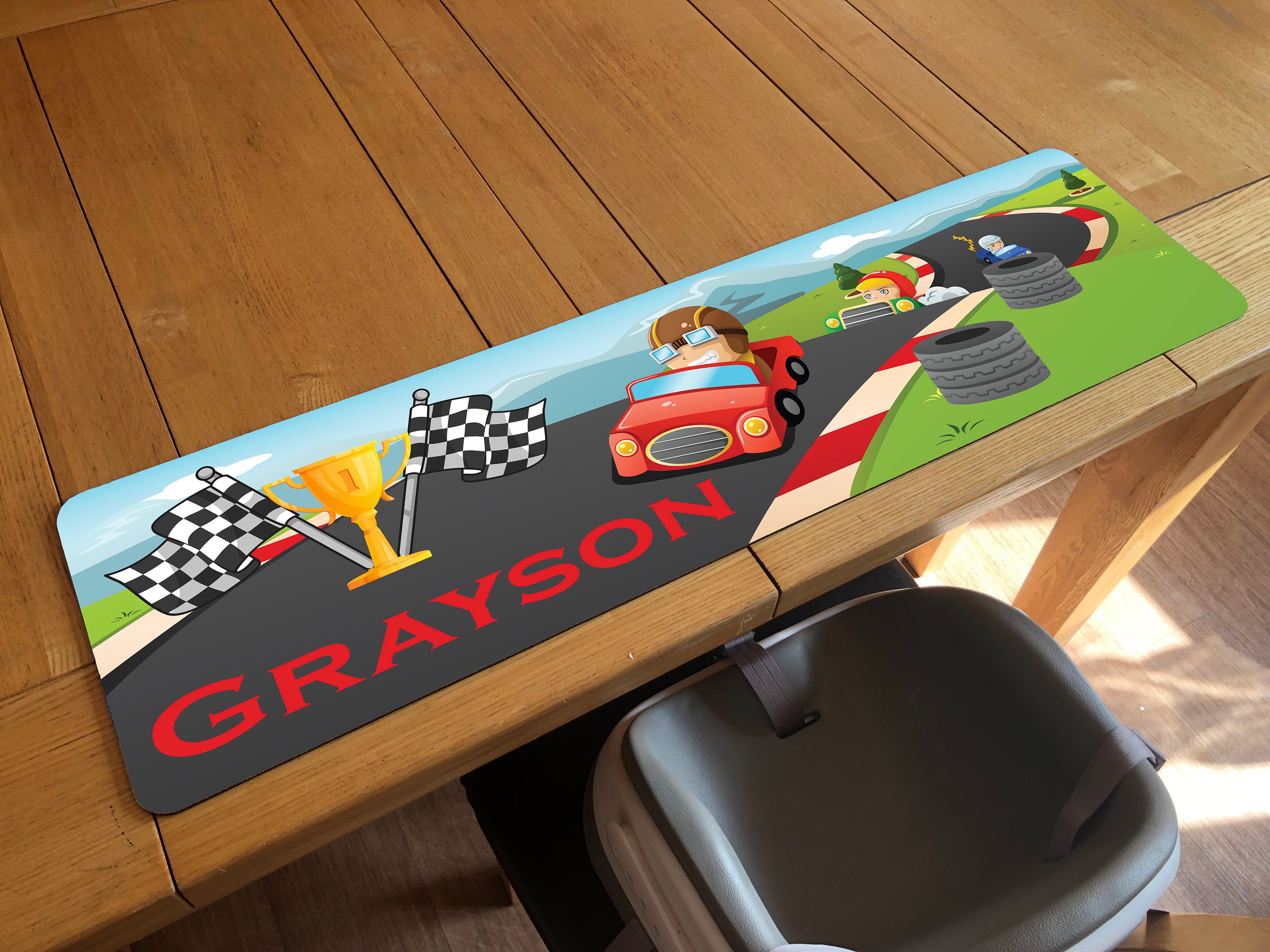 Personalised Racecar XXL Place Mat Tablemat 82 X 22 Cm Kids | Etsy