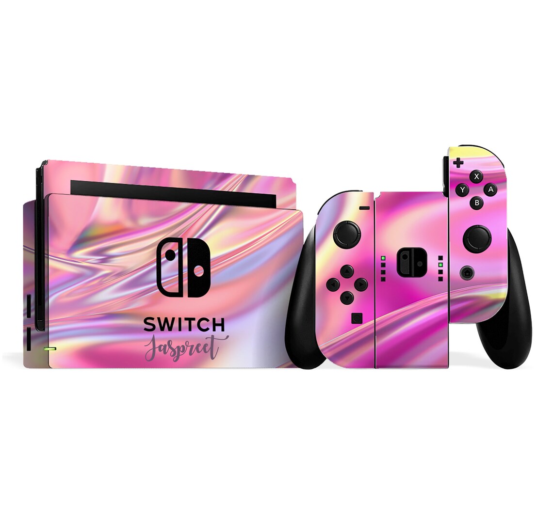 Nintendo Switch Pink Neon Swirl Skin Gamer Console Vinyl - Etsy