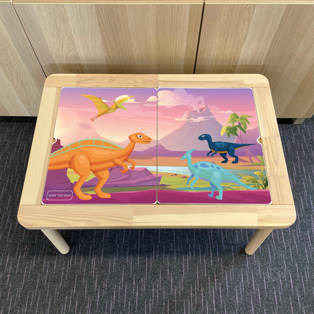 Kids Dinosaur Table Top STICKER ONLY Compatible With IKEA Flisat Tables ...