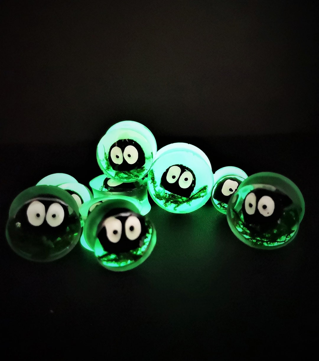 Plug, Funny Soot Man, Clear or Glow in the Dark, Ear Piercing, - Etsy
