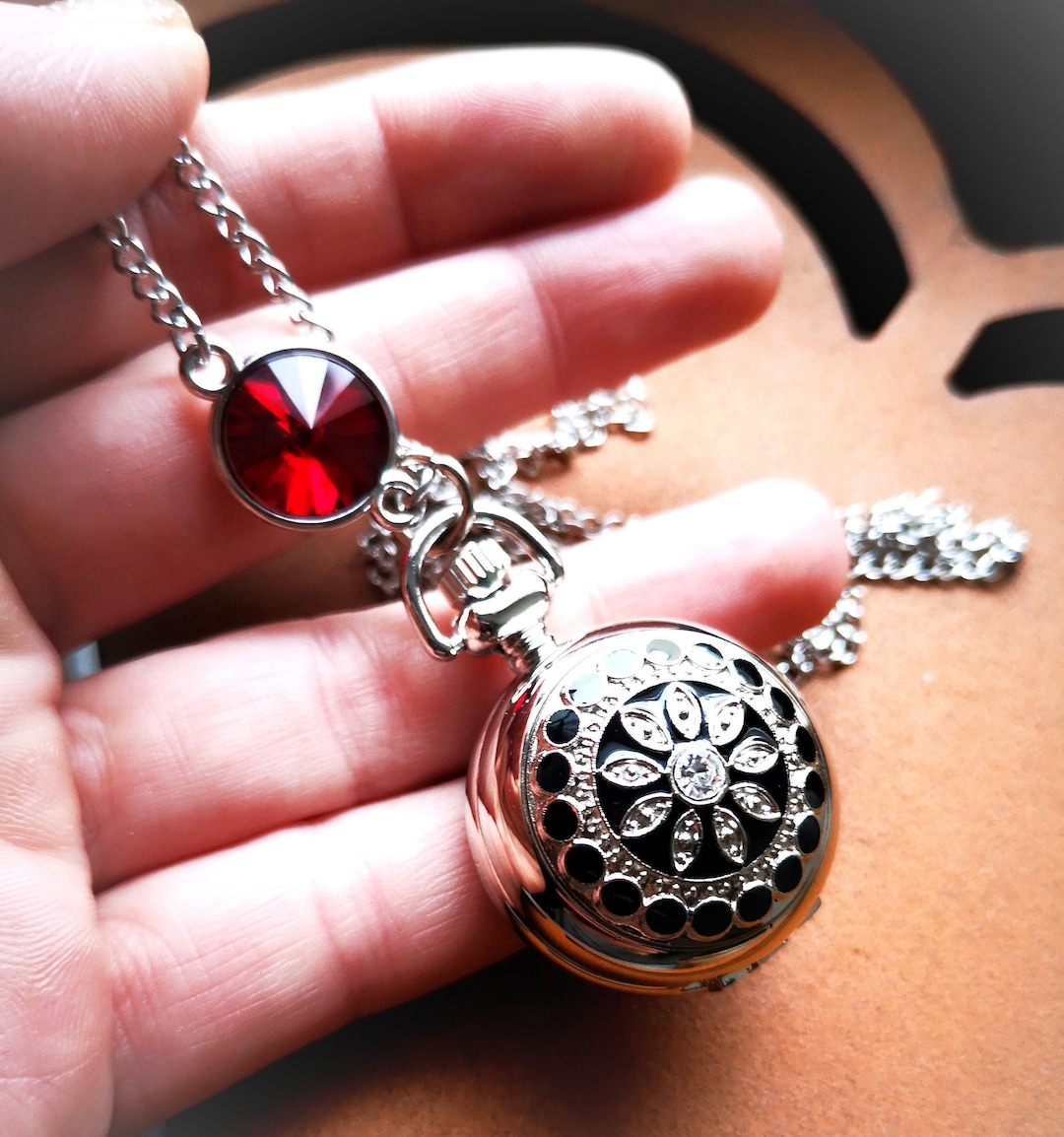 Reloj de cadena, reloj, reloj de señora, color plata, mandala, - Etsy ...