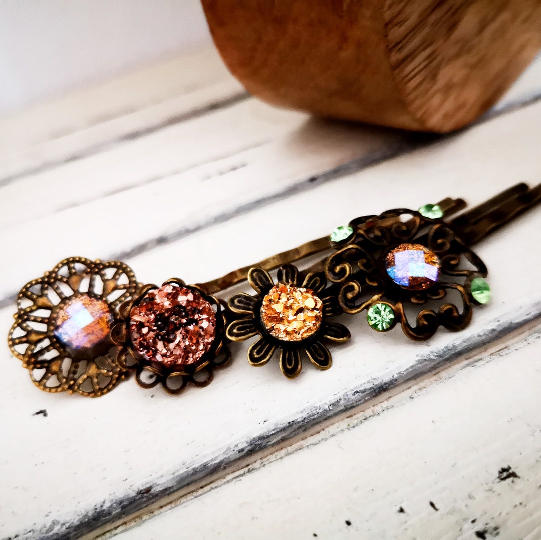 4 Magical Vintage Style Bobby Pins Bobby Pins Barrettes - Etsy