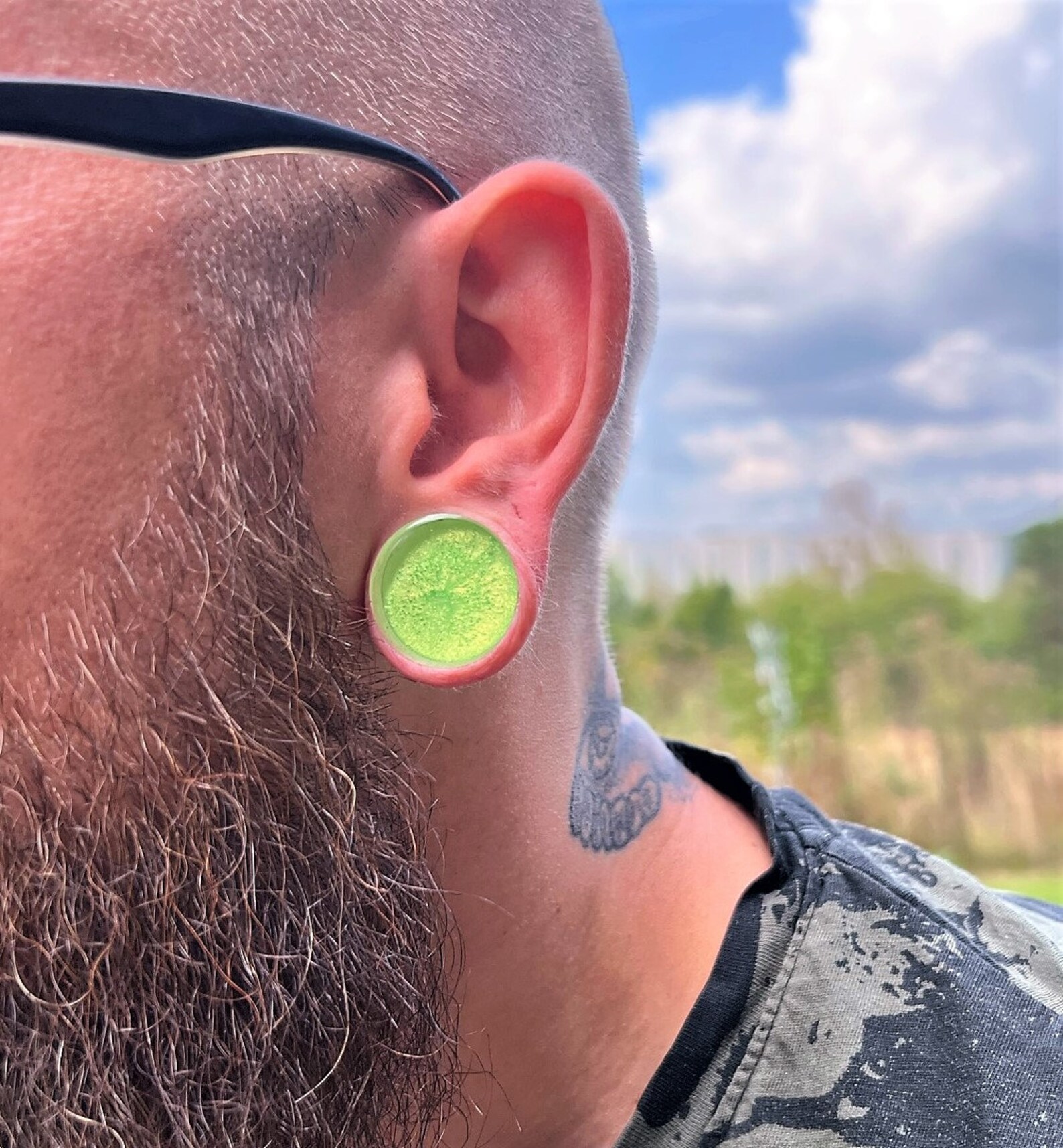 Plug, Ear Piercing, Round or Teardrop Shape, Green - Etsy