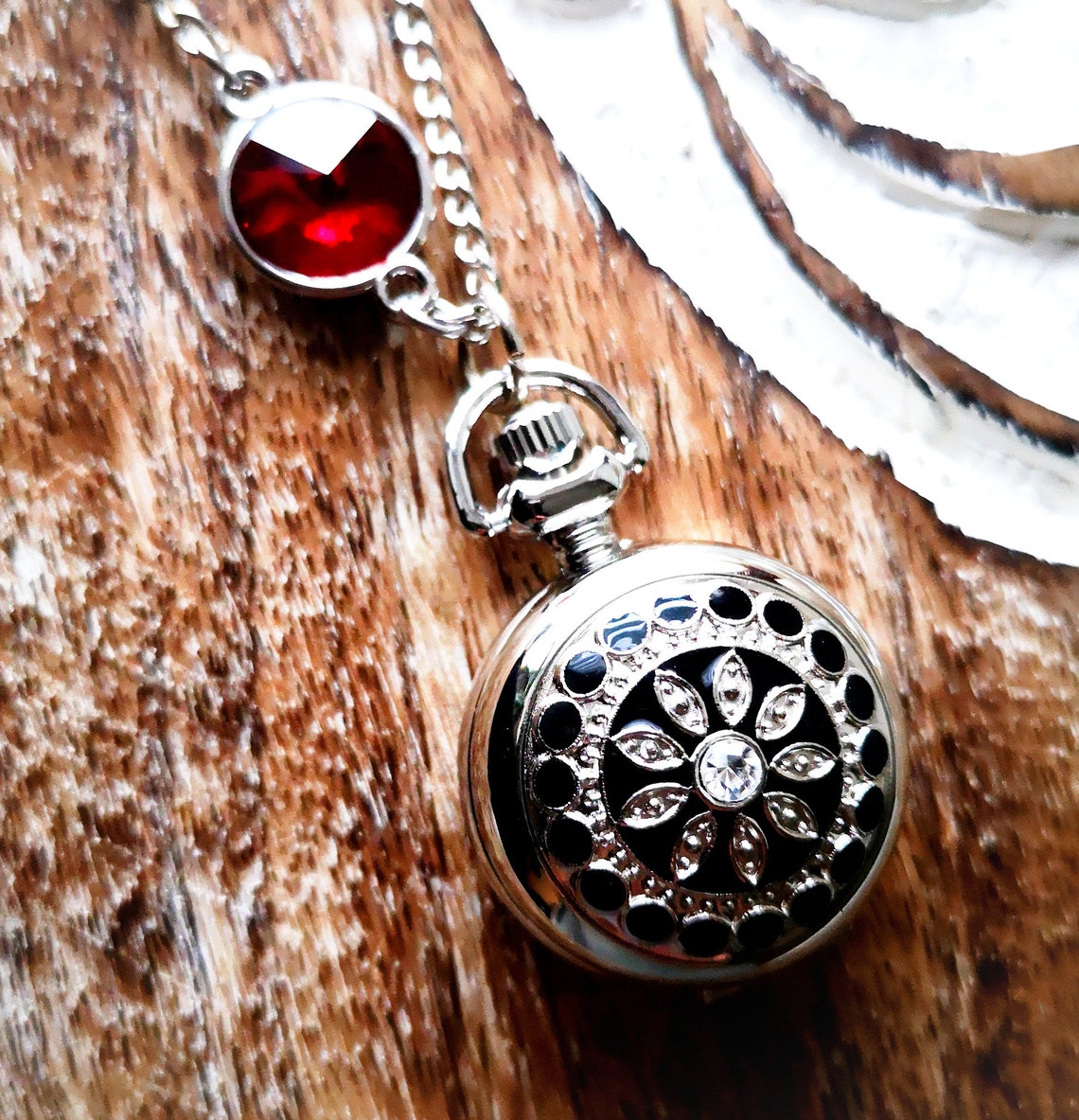 Reloj de cadena, reloj, reloj de señora, color plata, mandala, - Etsy ...