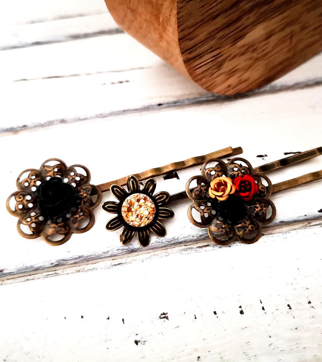 3 Adorable Vintage Style Bobby Pins, Bobby Pins, Barrettes - Etsy