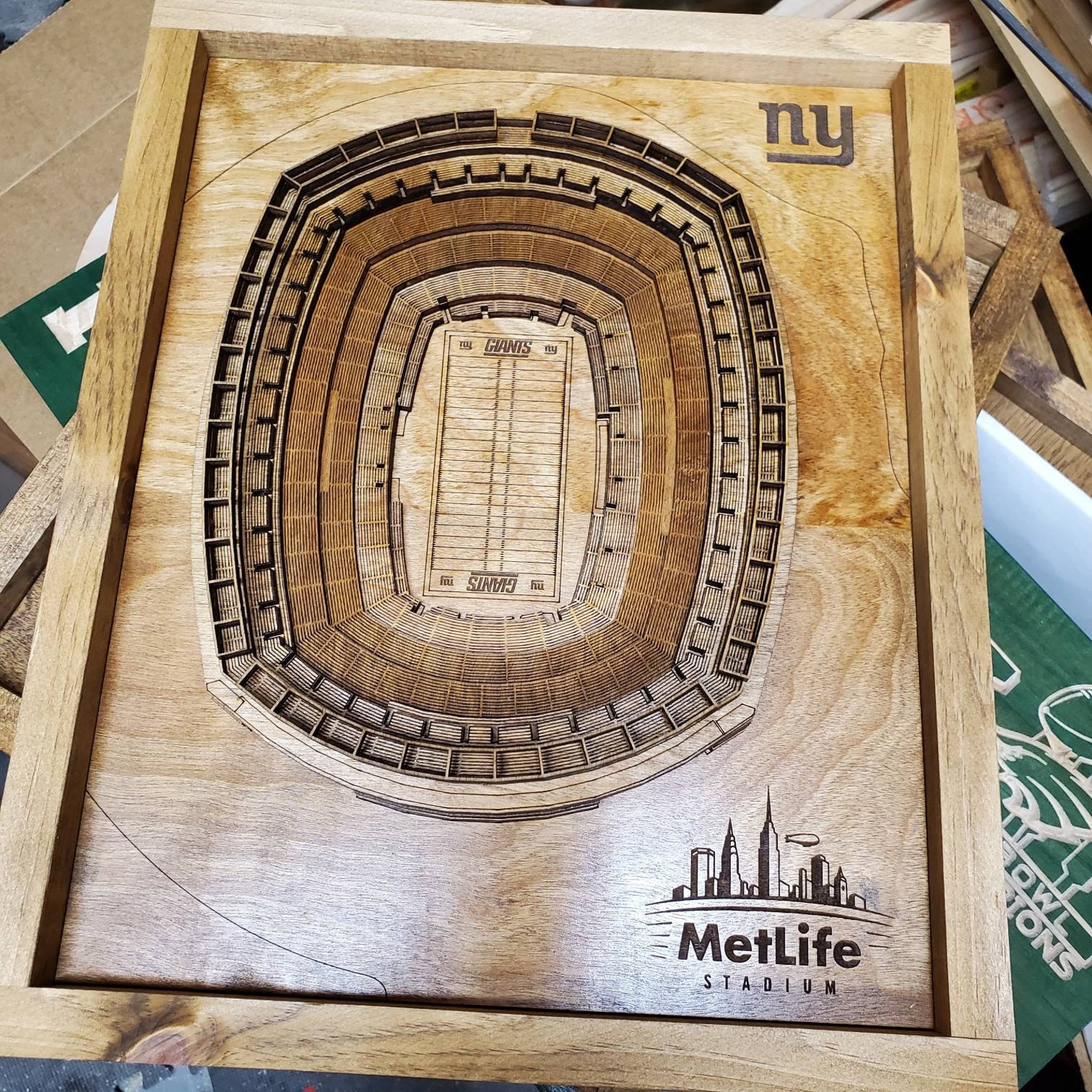 NY Giants Metlife Stadium Field 3d Model FREE SHIPPING - Etsy
