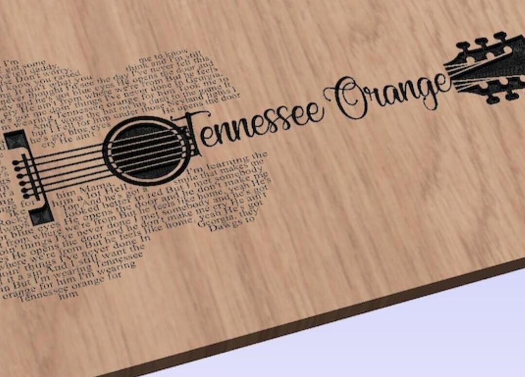 CUSTOM Song Lyrics Guitar Shaped SVG ONLY Digital - Etsy