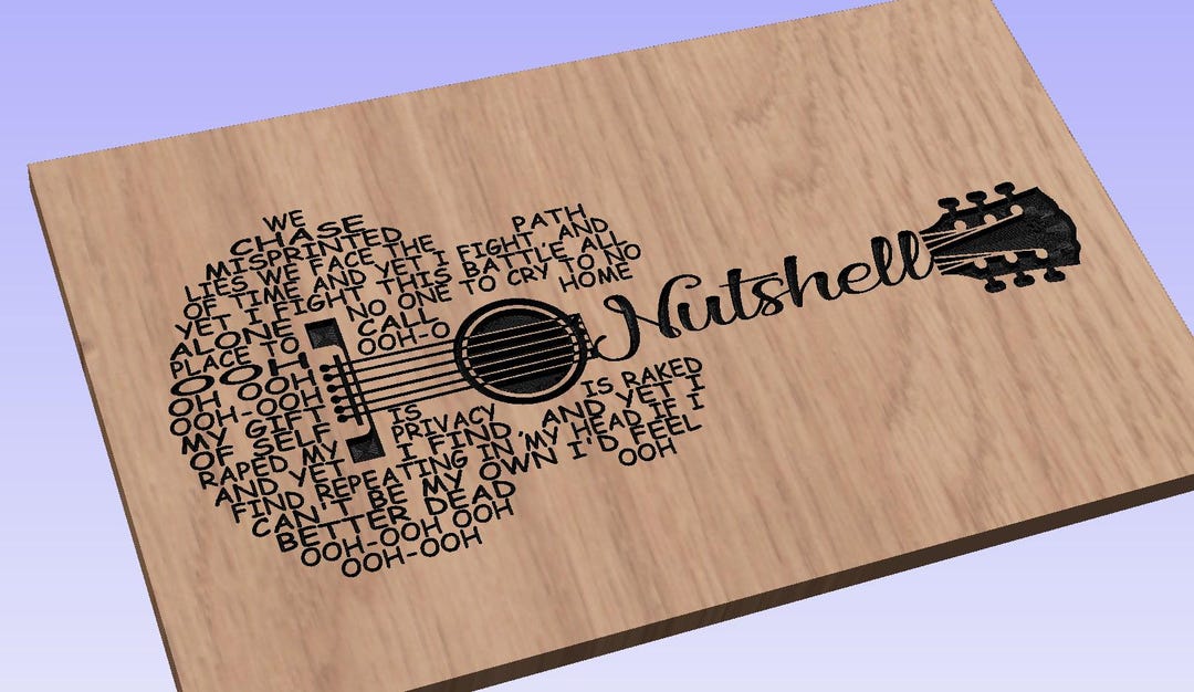 Nutshell Lyrics Guitar Shaped SVG ONLY DIGITAL - Etsy