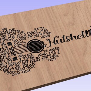 Nutshell Lyrics Guitar Shaped SVG ONLY DIGITAL - Etsy