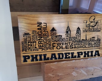 Philadelphia Eagles 3-D Wood Sign Hand Made Great for the Eagles Fan - Etsy