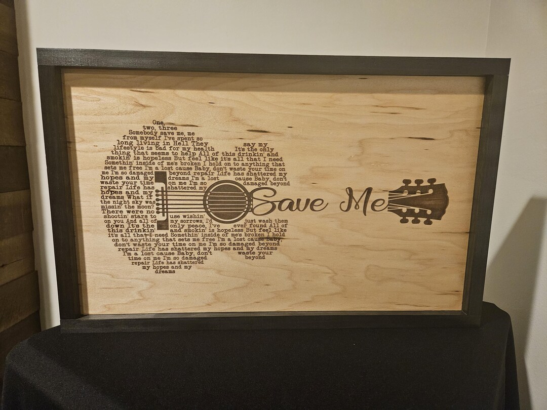 Save Me Song Lyrics Guitar Shaped SVG ONLY DIGITAL - Etsy